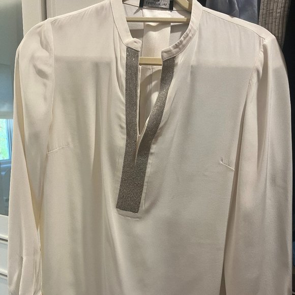 Lafayette 148 New York | Tops | Lafayette 48 White Silk Blouse | Poshmark